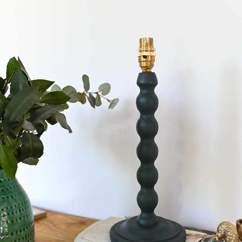 Bobbin Lamp Base Muscle Navy Blue | Maverick Soul Interiors